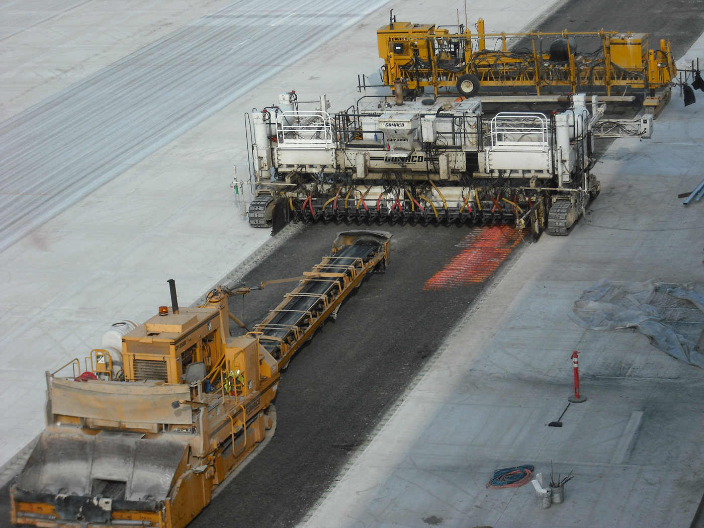 Paving Train Front Placer Aerial View Infill - Salinas Construction | A ...